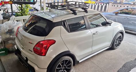 นิว ซูซุกิ สวิฟ ติดตั้งแร็คหลังคา พร้อมขาจับขอบประตูไม่ต้องเจาะตัวรถ Tatumrack