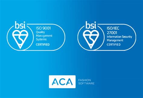 Aca Fashion Software Behaalt Iso 9001 En 27001 Certificering Nieuws Aca Fashion Software