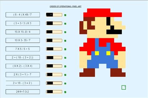 Order Of Operations Pixel Art Activelearninglabs Interactive Learning