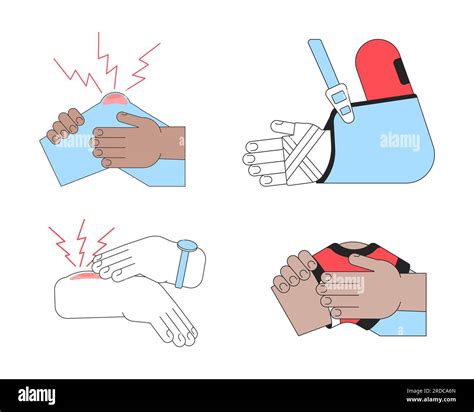 Human Traumas Flat Line Color Isolated Vector Object Stock Vector Image Art Alamy