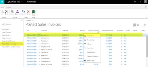 Dynamic 365 Finance And Operations View Posted Sale Invoice In Dynamics 365
