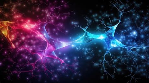 Premium Photo Abstract Neural Network Synapses Visualization