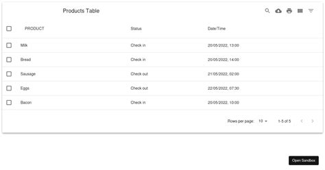 Date Picker In Mui Datatables Codesandbox