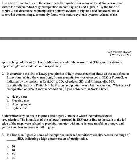 Solved Fronts Were Analyzed 3 Hrs Prior 18zit Can Be