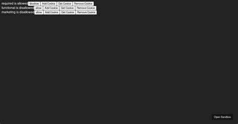 Cookie Consent Manager Codesandbox