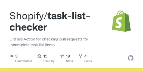 Github Shopifytask List Checker Github Action For Checking Pull Requests For Incomplete Task