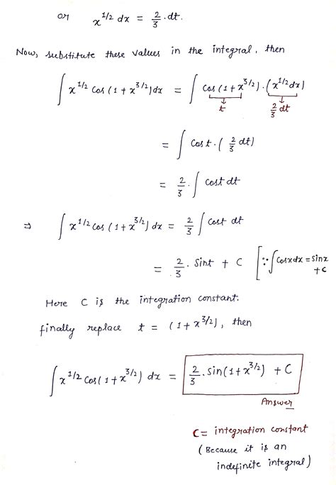 Solved Find The Integral Of Radical X Cos1x32dx Apply The