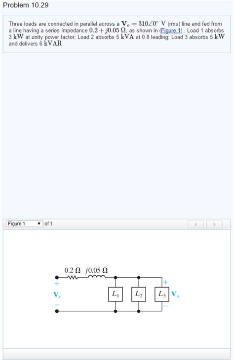Solved Problem 1029 Three Loads Are Connected In Parallel