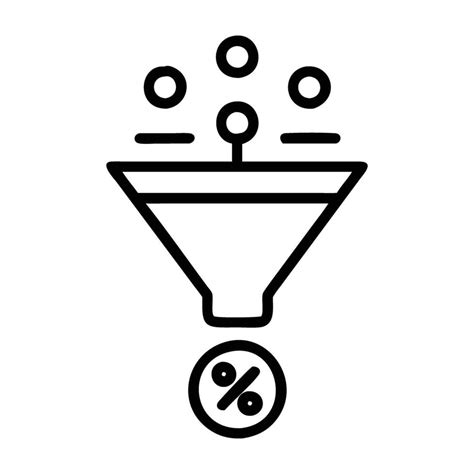 Lead Scoring System Icon With Funnel And Percentage Design On White Background 57423663 Vector