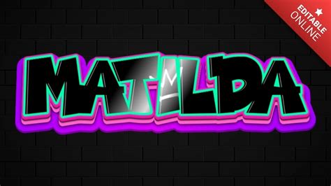 Matilda Graffiti Font Online Text Effect Generator