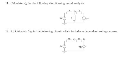 Solved 11 Calculate Vy In The Following Circuit Using Nodal Chegg Com