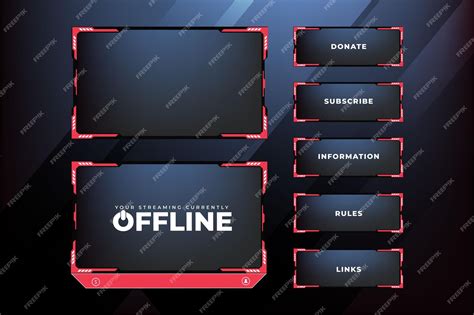 Premium Vector Live Streaming Overlay Design With Abstract Shapes Futuristic Gaming Overlay