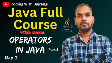 day 3 operators in java with example part 1 java full course in