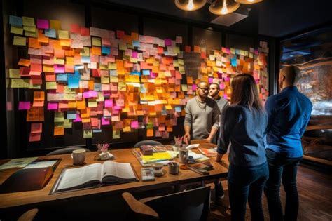 Premium Ai Image Design Team Collaborating In A Brainstorming Generative Ai