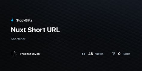 nuxt short url stackblitz