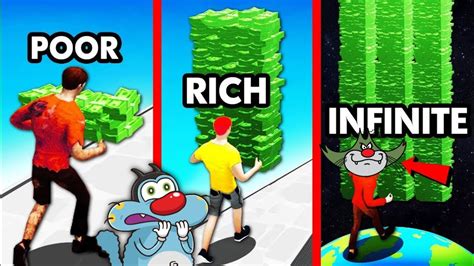 NOOB Vs PRO Vs HACKER In Investment Run Game With Oggy And Jack Hindi Gaming Dip Oggy