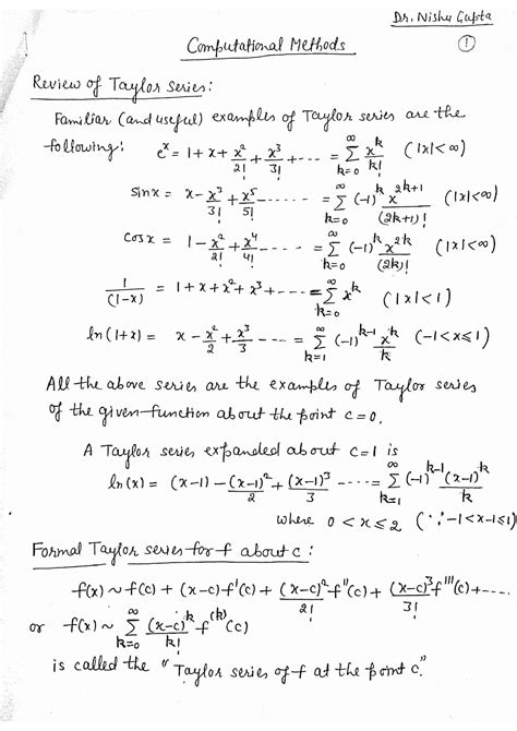 M1 Topic 1 By Nishu Gupta Computational Methods Studocu