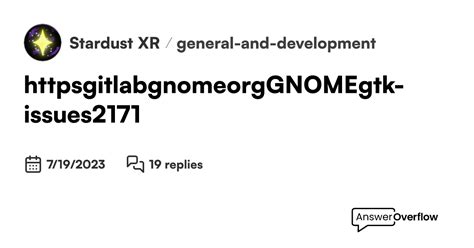 gnome gtk issues 2171 stardust xr