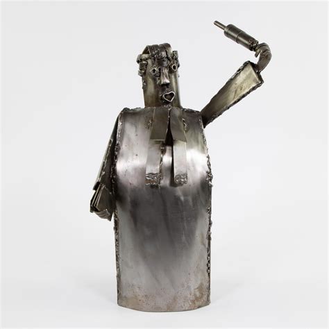 Lot Vintage Metal Assemblage By A Ghent Artist Signed Limon