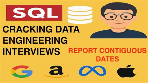 Leetcode Hard Sql Problem Report Contiguous Dates Code Youtube