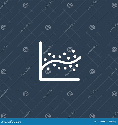Regression Analysis Graph Vector Icon Stock Vector Illustration Of