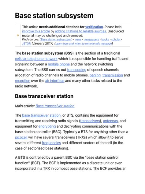 Base Station Subsystem Pdf