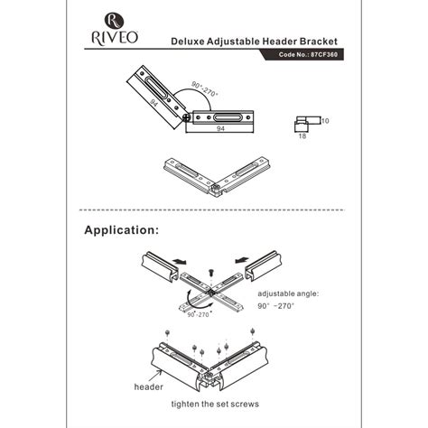 Deluxe Adjustable Header Bracket Richelieu Hardware Deluxe Adjustable Header Bracket Richelieu Hardware