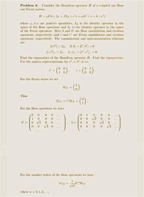 solved problem 8 consider the hamilton operator h of a