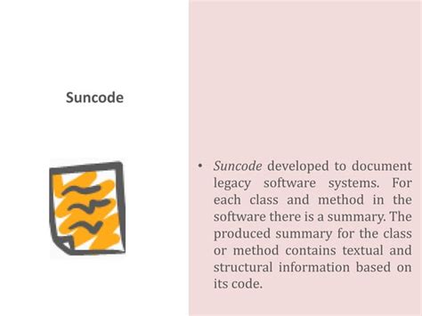 Supporting Software Documentation With Source Code Summarization Ppt