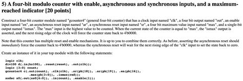 A Four Bit Modulo Counter With Enable Chegg