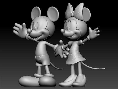 Stl File Mickey And Minnie・3d Print Model To Download・cults