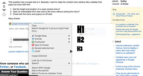 Using Chrome Extension Contextmenu How To Open A Small View Right Next To The Context Menu On