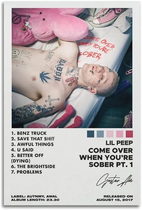 Suanea Lil Peep Poster Come Over When Youre Sober Pt 1