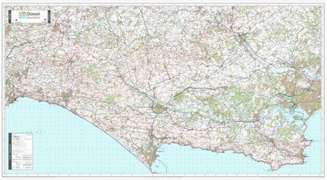 Dorset Aonb Wall Map 22024