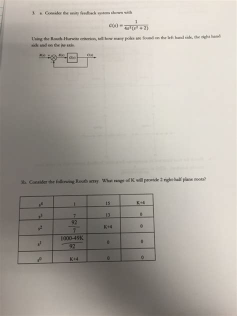 Solved Given The System Shown Find The Following A The Chegg