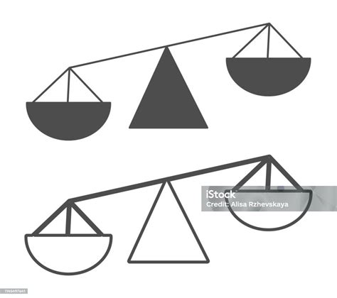 Icône Déquilibre Style De Conception Plat Fixé Pour Votre Conception
