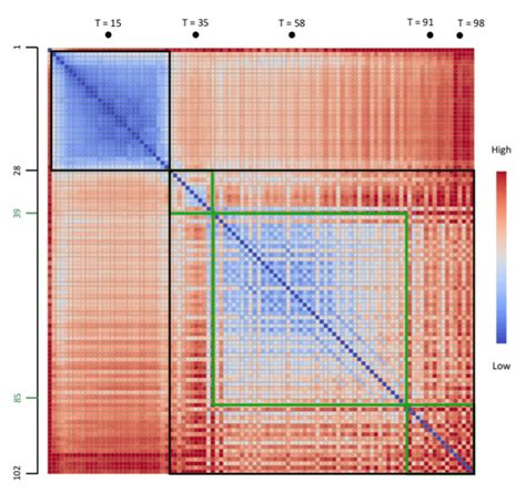 Tree Edit Distance Matrix For All Time Steps Of The 3d Von Kármán