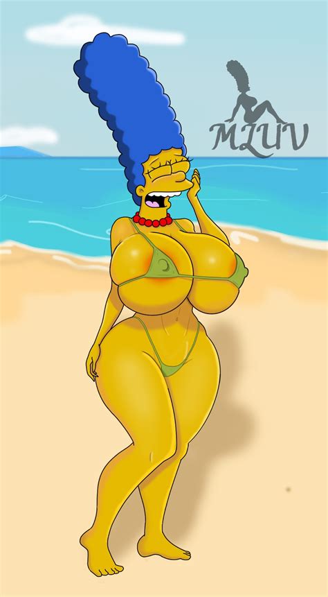 Rule 34 Bikini Huge Breasts Marge Simpson Micro Bikini Milf Mluv