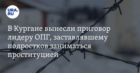 В Кургане отправили в колонию лидера ОПГ заставлявшему подростков заниматься проституцией