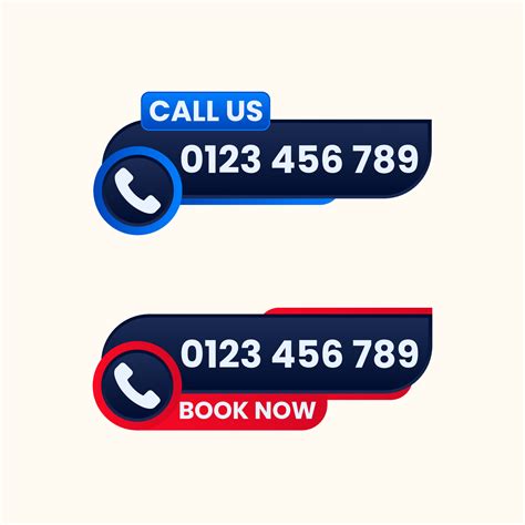 Call Us Book Now Label Call Sign With Phone Number Text Box 21644875