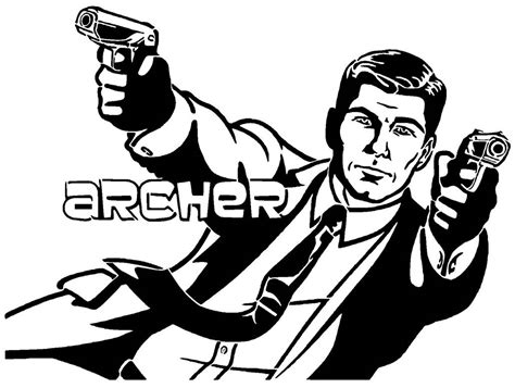 Sterling Archer Stencil By Longquang On Deviantart