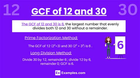 Gcf Of 12 And 30 How To Find In Different Ways