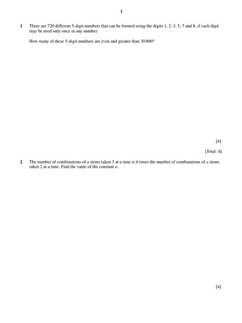 Permutations And Combinations Pdf Mathematics
