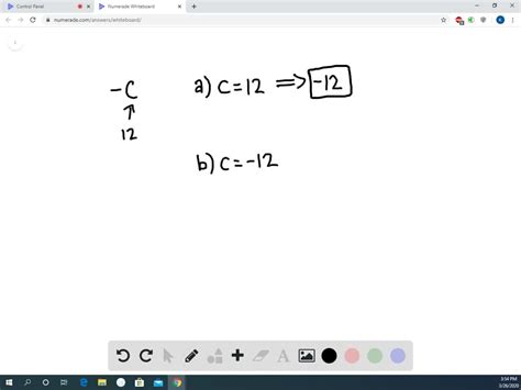Solvedevaluate C When A C 12 B C 12