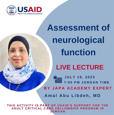 “assessment of neurological function” live lecture japa academy