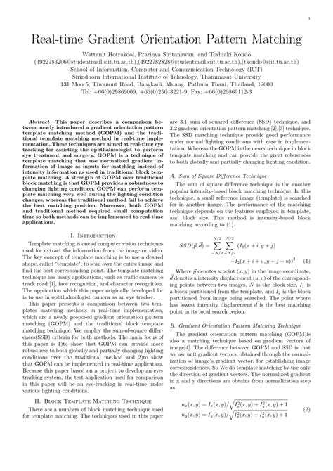 Pdf Real Time Gradient Orientation Pattern Matching