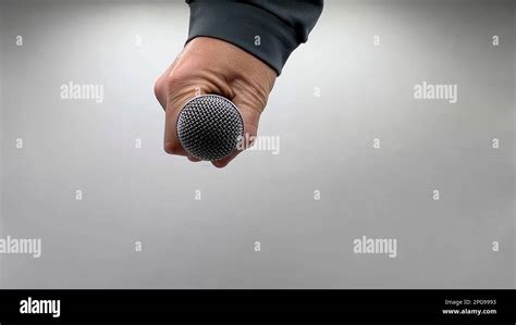 Caucasian Man Dropping The Mic Sequence Popular Performance Black And