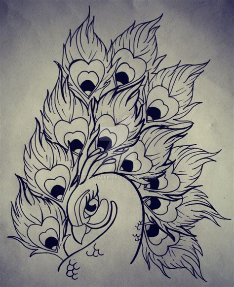 Peacock Pattern To Draw