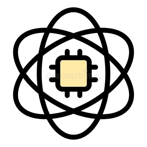 Artificial Intelligence Icon Flat Line Style Illustration Representing Ai Technology Automation