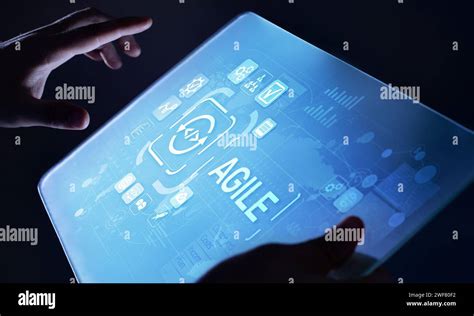 Agile Development Methodology Concept On Virtual Screen Technology